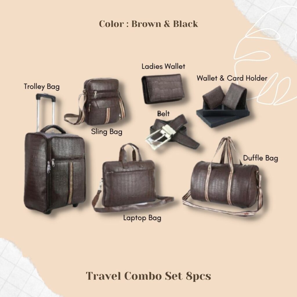 Travel Combo Set 8pcs - Complete Travel Accessory Kit