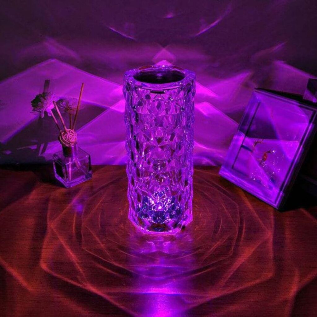 Rose Diamond Crystal Touch Lamp - Luxury Table Lamp