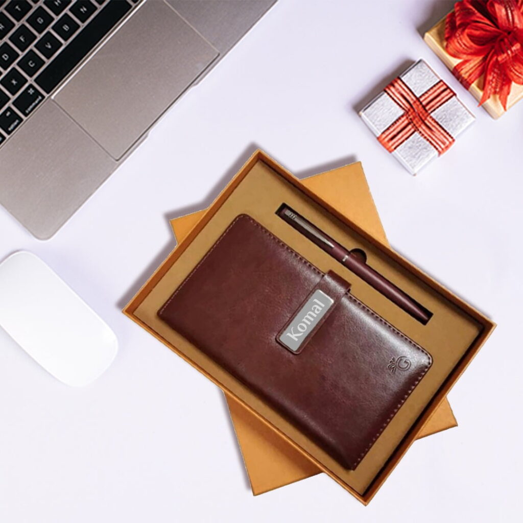 Personalized Small Diary and Pen Gift Set | GiftanaIndia